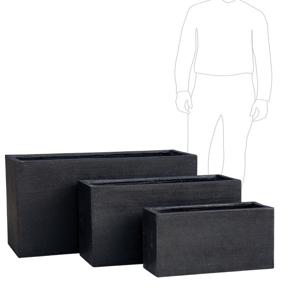 Metrolite Euro Trough Black Stone – Gardenworld
